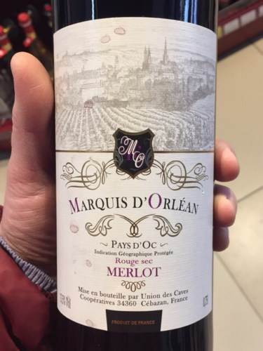 Union Caves Coopératives Saint Chinian Cébazan Marquis d’Orléan Merlot ...