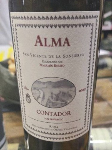 Bodega Contador (Benjamín Romeo) Alma | Vivino Canada