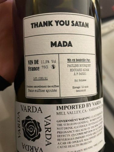 Domaine Mada Thank You Satan Mada | Vivino US
