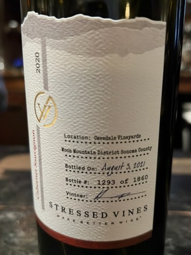 Stressed Vines Cavedale Vineyards Cabernet Sauvignon | Vivino US
