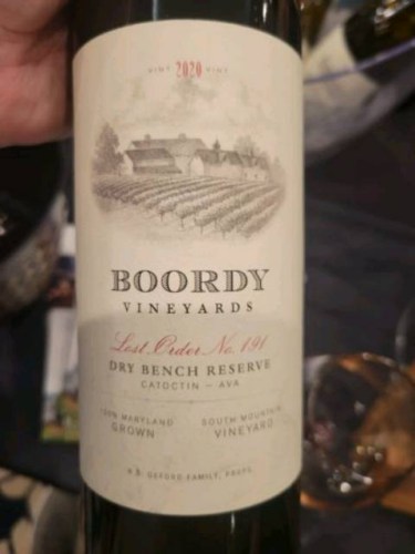 Boordy Dry Bench Reserve Lost Order No. 191 | Vivino US