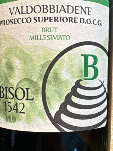 Bisol 1542 Valdobbiadene Prosecco Superiore Brut Millesimato | Vivino ...