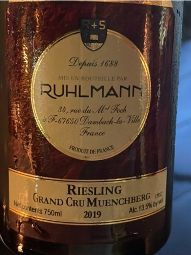 Ruhlmann Riesling Alsace Grand Cru 'Muenchberg' | Vivino US