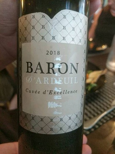 2018 Baron d'Ardeuil Cuvée d’Excellence | Vivino US