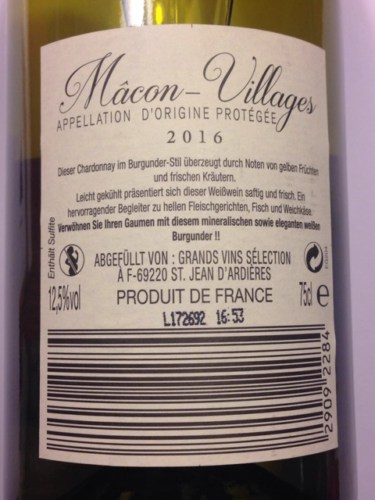 Grands Vins Selection Mâcon-Villages | Vivino US
