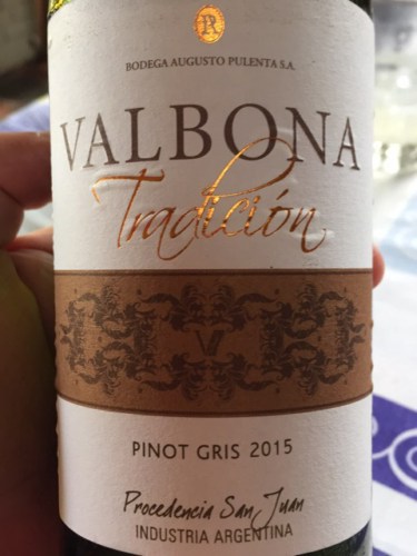 Bodega Augusto Pulenta Valbona Tradición Pinot Gris | Vivino US