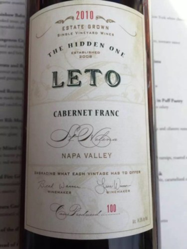 Leto The Hidden One Cabernet Franc | Vivino US