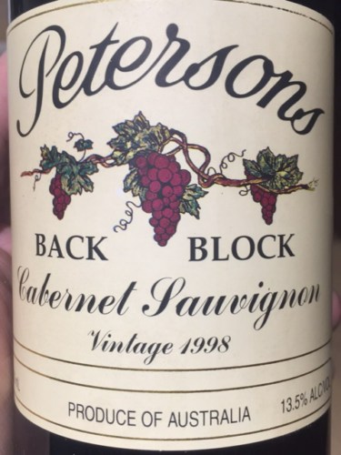 Petersons Back Block Cabernet Sauvignon | Vivino US