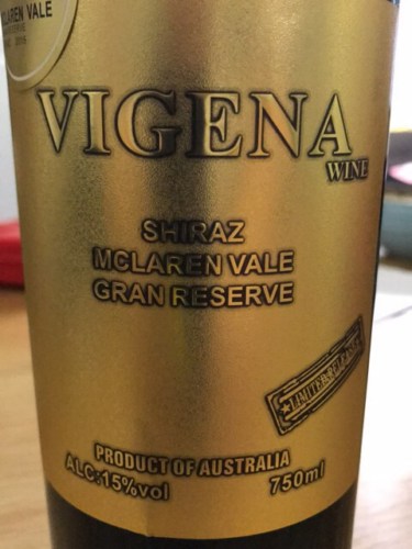 Vigena Grand Reserve Shiraz | Vivino US
