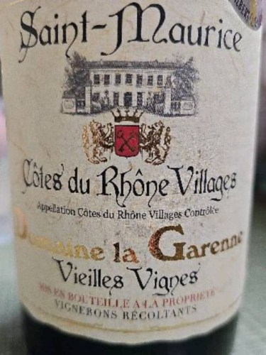 Cave les Coteaux de Saint Maurice Domaine la Garenne Vieilles Vignes ...
