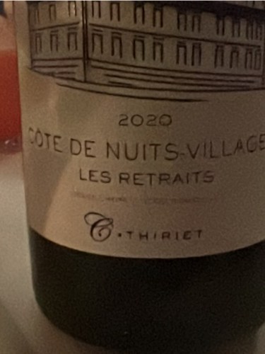 Domaine Thiriet Les Retraits Côte de Nuits Villages | Vivino US