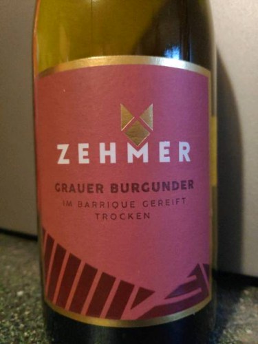 Zehmer Grauer Burgunder Im Barrique Gereift Trocken | Vivino US