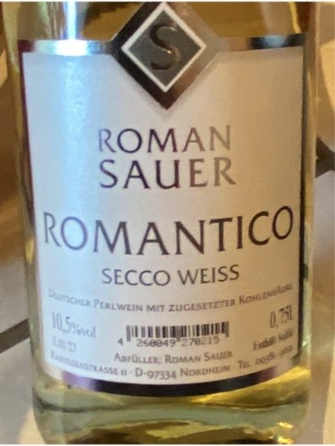 Weingut Roman Sauer Romantico Secco Weiss | Vivino English
