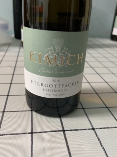 Julius Ferdinand Kimich Herrgottsacker Halbtrocken | Vivino US