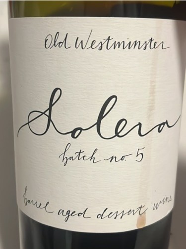 Old Westminster Solera Batch No. 5 | Vivino US