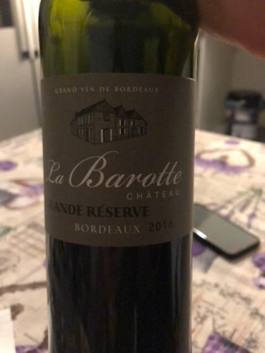 Château La Barotte Grande Réserve Bordeaux | Vivino Français
