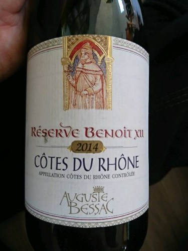 2014 Auguste Bessac Réserve Benoit XII Côtes du Rhône | Vivino US