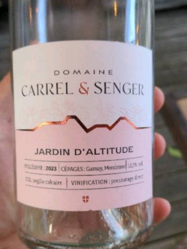Domaine Carrel & Senger Jardin d'Altitude Rosé | Vivino English