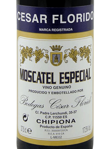 2020 César Florido Moscatel Especial | Vivino US