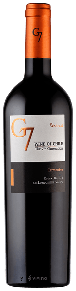 The 7th Generation - G7 Reserva Carménère | Vivino Hong Kong