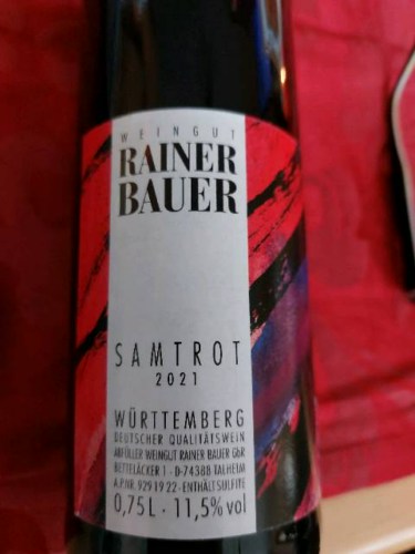 Rainer Bauer Samtrot | Vivino US