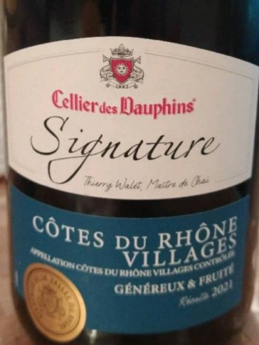 Cellier des Dauphins Signature Côtes-du-Rhône-Villages | Vivino US