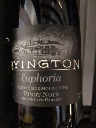 Byington Vineyard and Winery Euphoria Estate Late Harvest Pinot Noir ...
