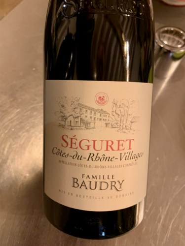 Famille Baudry Côtes-du-Rhône-Villages 'Seguret' | Vivino US