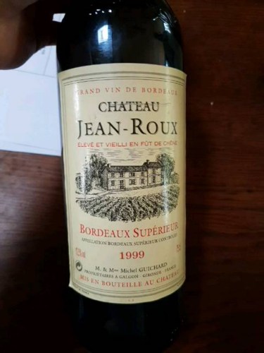 Château Jean Roux Bordeaux Supérieur | Vivino Brasil