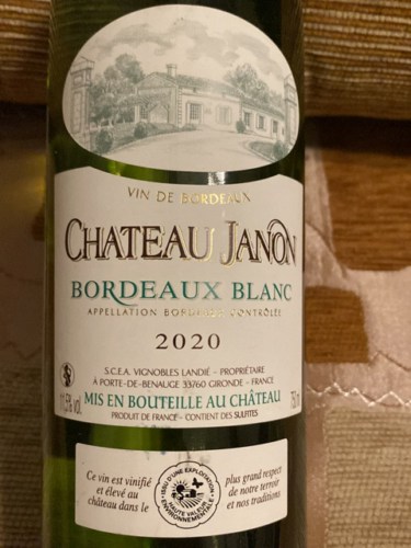 Vignobles Landié Chateau Janon Bordeaux Blanc |Vivino Hong Kong