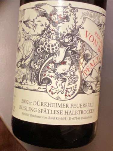 Reichsrat von Buhl Dürkheimer Feuerberg Riesling Spätlese Halbtrocken | Vivino US