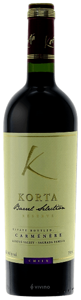 Korta Barrel Selection Reserve Carménère | Vivino US