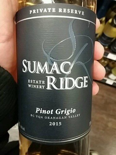 2017 Sumac Ridge Estate Private Reserve Pinot Grigio | Vivino US
