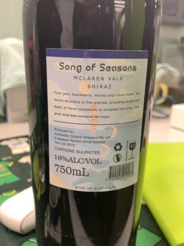 Song of Seasons Summer Shiraz | Vivino English