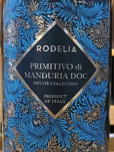 Rodelia Private Collection Primitivo di Manduria | Vivino US