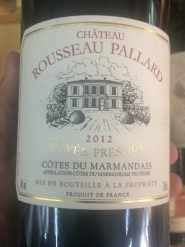 Château Rousseau Pallard Cuvée Préstige Côtes du Marmandais | Vivino US