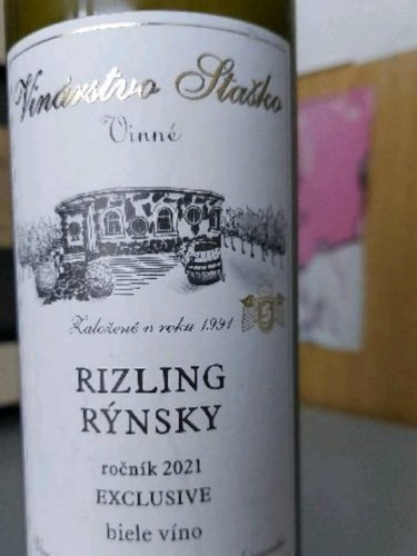 Vinárstvo Staško Rizling Rýnsky Exclusive | Vivino US