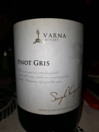 Varna Single Vineyard Pinot Gris | Vivino US