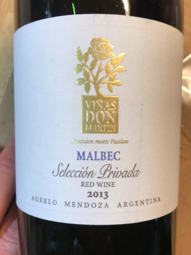Viñas Don Martín Selección Privada Malbec | Vivino 日本