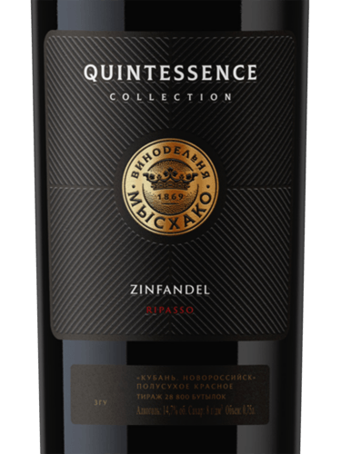 Мысхако (Myskhako) Quintessence Collection Zinfandel Ripasso | Vivino US