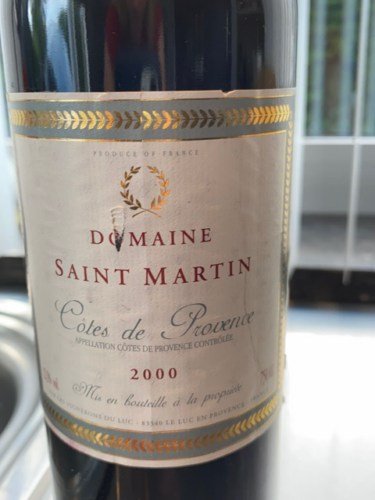 2012 Les Vignerons du Luc Domaine Saint Martin Côtes de Provence Rouge ...