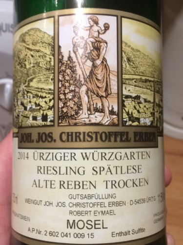 Joh. Jos. Christoffel Erben Ürziger Würzgarten Riesling Spätlese Alte ...