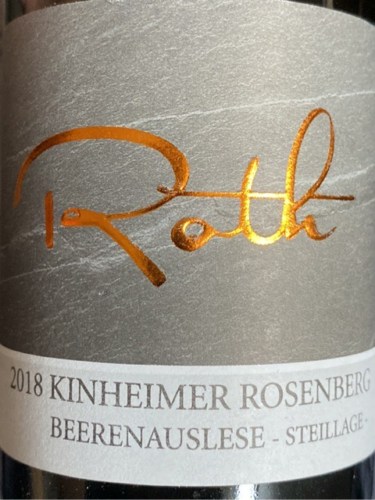 Andreas Roth Kinheimer Rosenberg Beerenauslese Steillage | Vivino US