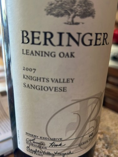 Beringer Leaning Oak Sangiovese | Vivino US