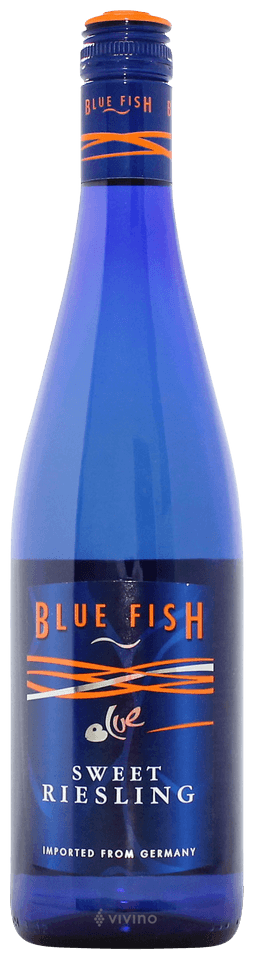 Riesling Wine Blue Bottle
