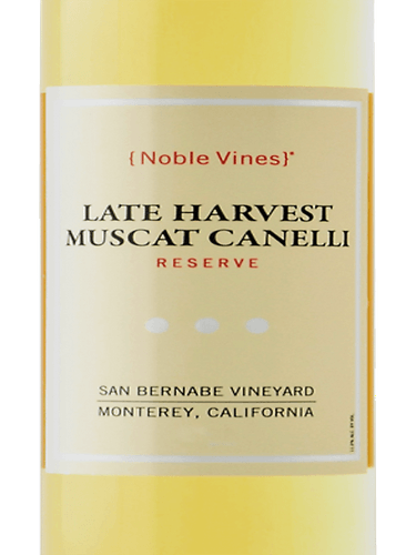 Noble Vines Reserve Late Harvest Muscat Canelli | Vivino English