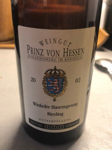 Prinz von Hessen Winkeler Hasensprung Riesling Erstes Gewächs | Vivino ...