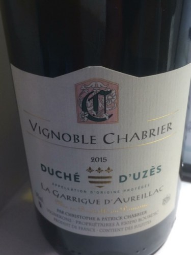 2015 Vignoble Chabrier Duche-d'Uzes la Garrigue d'Aureillac Rouge ...