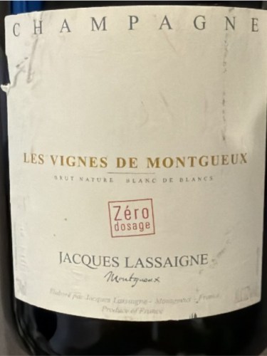 Jacques Lassaigne Les Vignes de Montgueux Brut Nature Blanc de Blancs ...