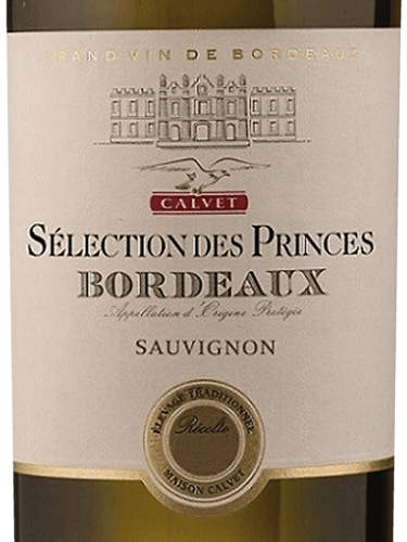 Calvet Selection des Princes Bordeaux Sauvignon Blanc | Vivino US